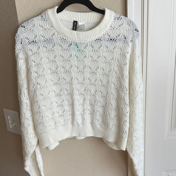Divided | Sweaters | Divided White Knit Cropped Sweater | Poshmark